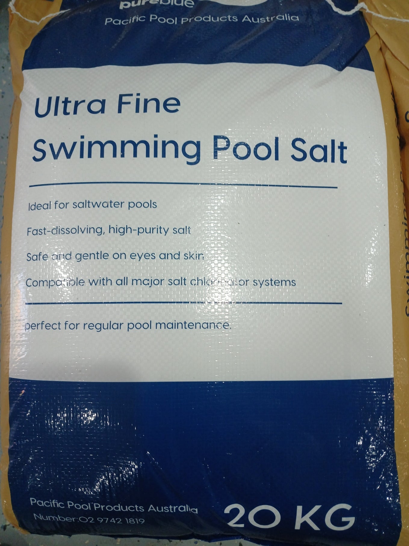 Pureblue Ultra Fine Pool Salt 20kg | CENTRAL COAST POOL SUPPLIES PTY LTD
